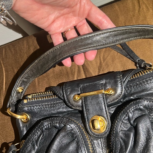 Botkier | Bags | Botkier Leather Shoulder Bag With Gold Accents | Poshmark